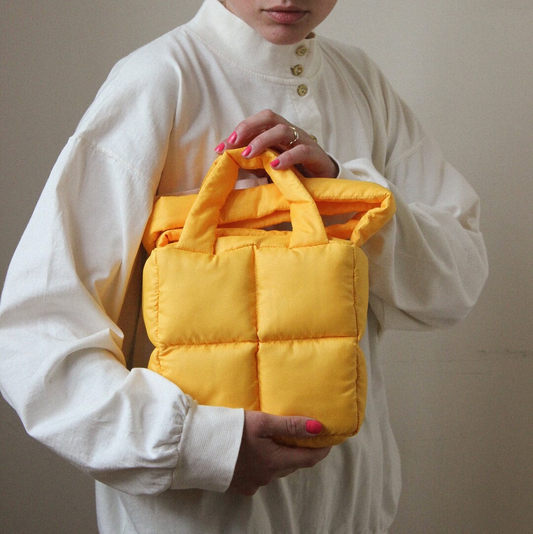 MINI PILLOW PUFFER Essential Bag in Yellow Yolk , Tote Bag - Etsy