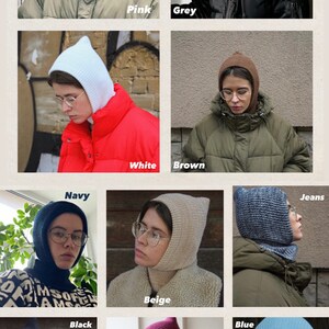 Woolen Alpaca Balaclava Hat in Light Blue ,mango Socky Balaclava Knit ...