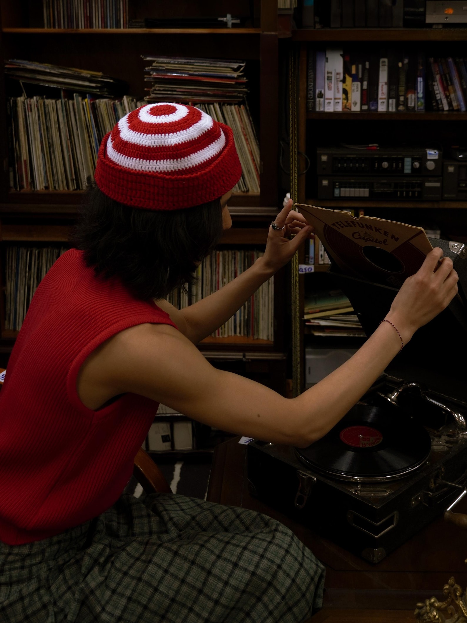 Crochet Premium Cotton Striped Marin Hat in Red & White, Pillbox Hat ...