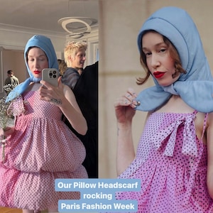 PILLOW HEADSCARF - Balaclava in Dark Powder Pink ,scarf Quilted Shawl ...