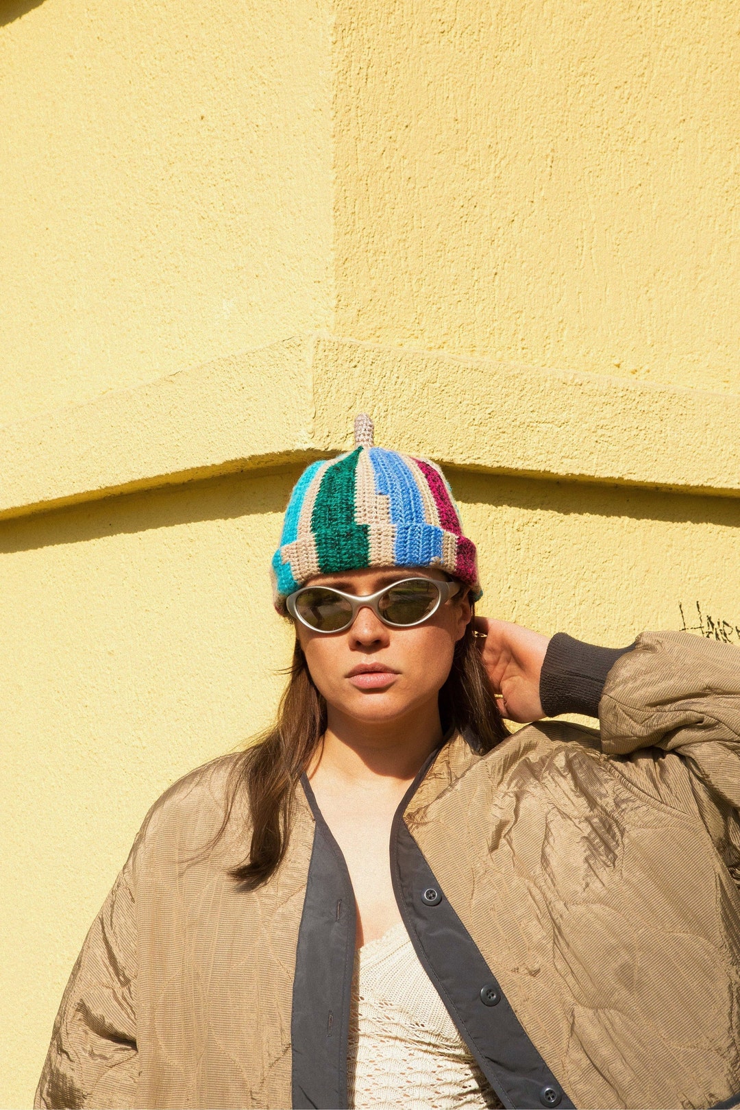 Multicolored Teletubby Striped Crochet Hat - Etsy