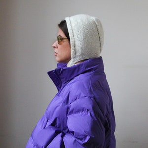 Hand-knitted Adult Bow Long Tie Bonnet Hat in White - Etsy