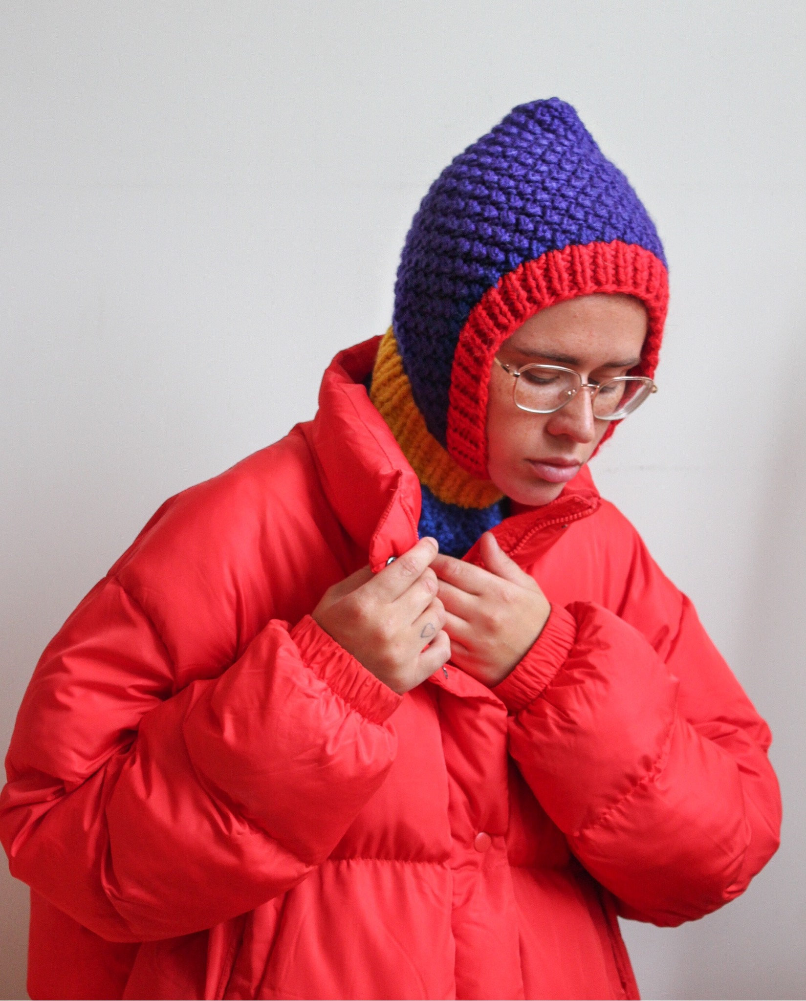 Multicolored Balaclava Woolen Chunky Hat mango Socky - Etsy