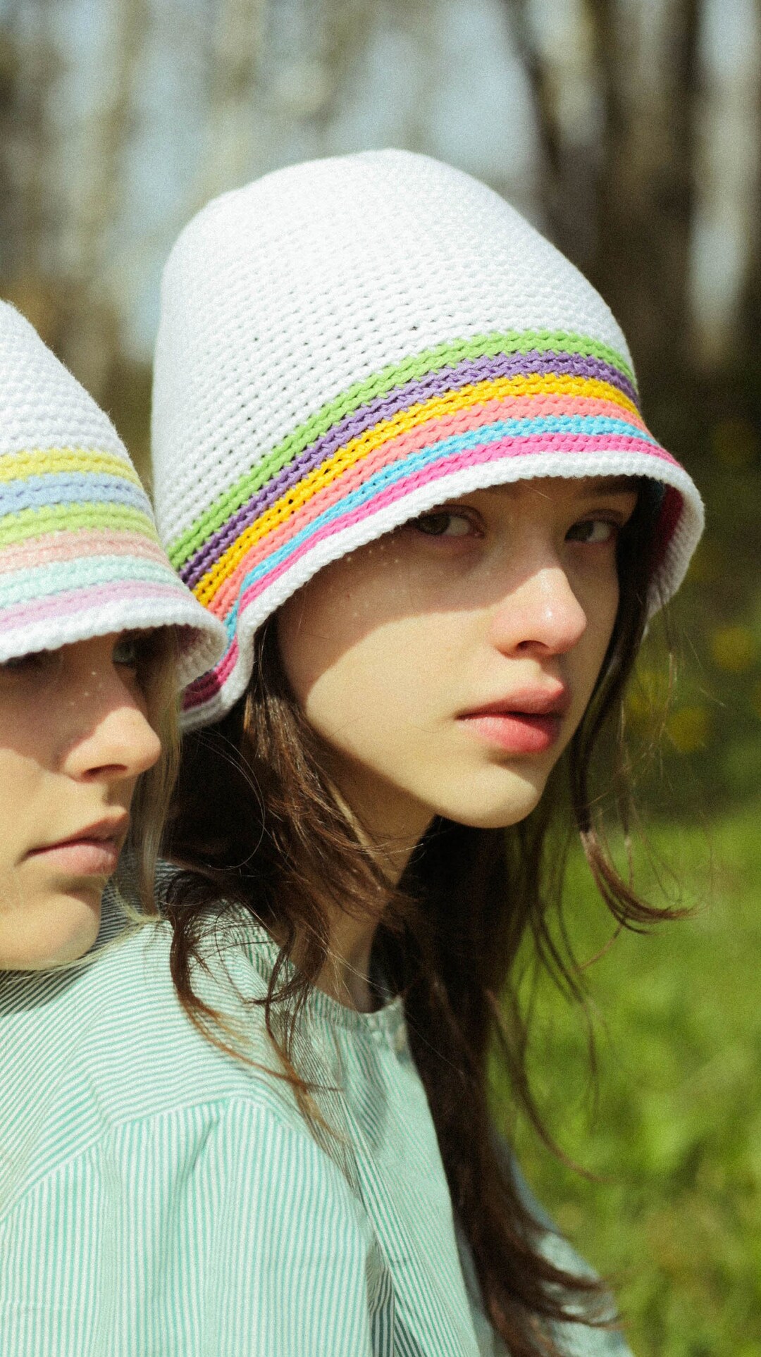 Hand-knitted Crochet Multi Coloured Bucket Hat - Etsy