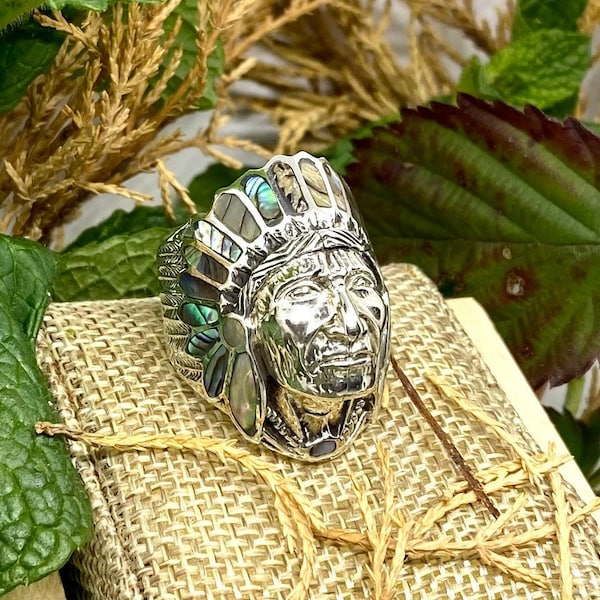 Indian Chief Ring - Etsy