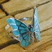 Turquoise Butterfly Ring Silver Butterfly Ring Butterfly - Etsy