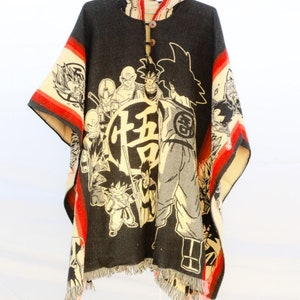 Dragon Ball Z Poncho, Anime Poncho, Japanese Anime, Alpaca Wool Poncho ...