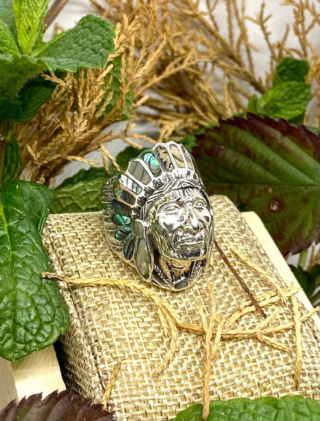 Native American Chief Ring, Silver Chief Ring, Native Silver Jewelry ...