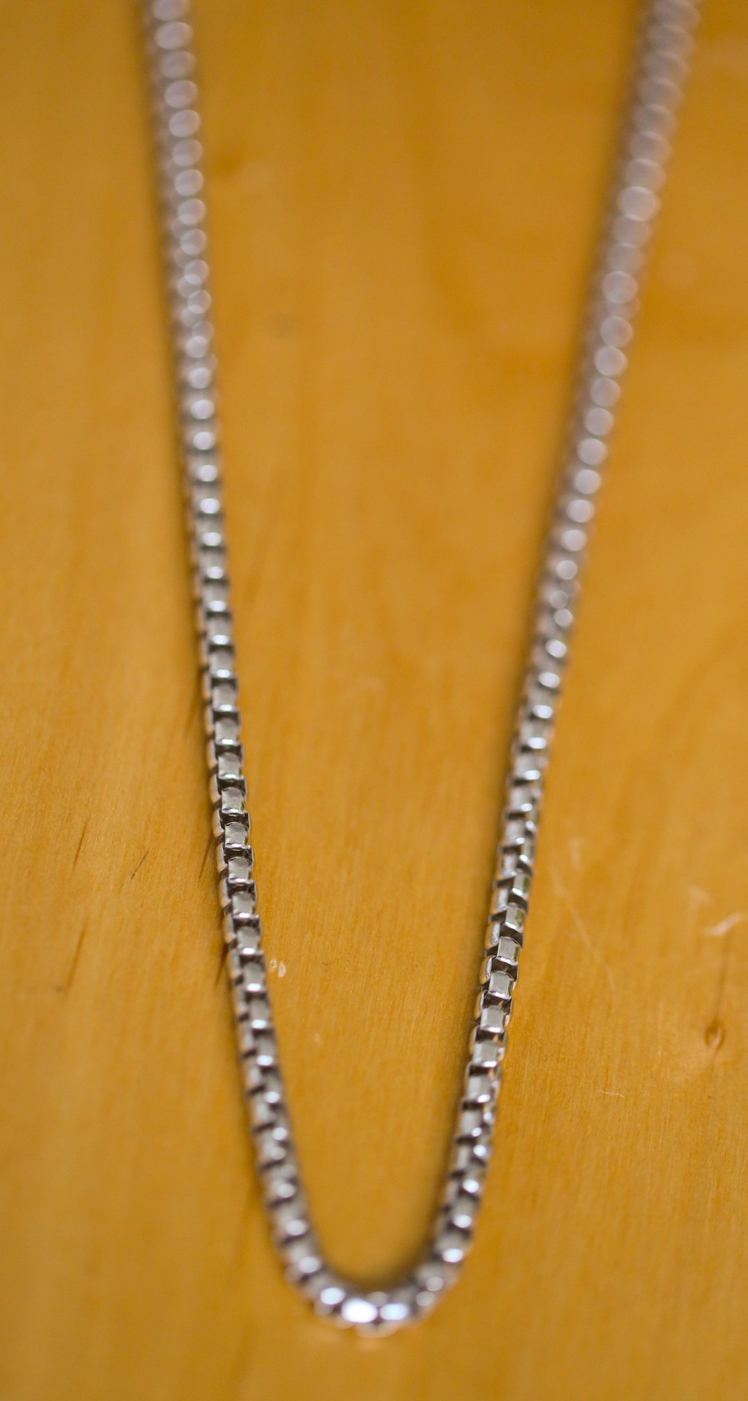 Big Rounded Box Silver Chain, Solid, Durable, Handmade Silver Necklace ...