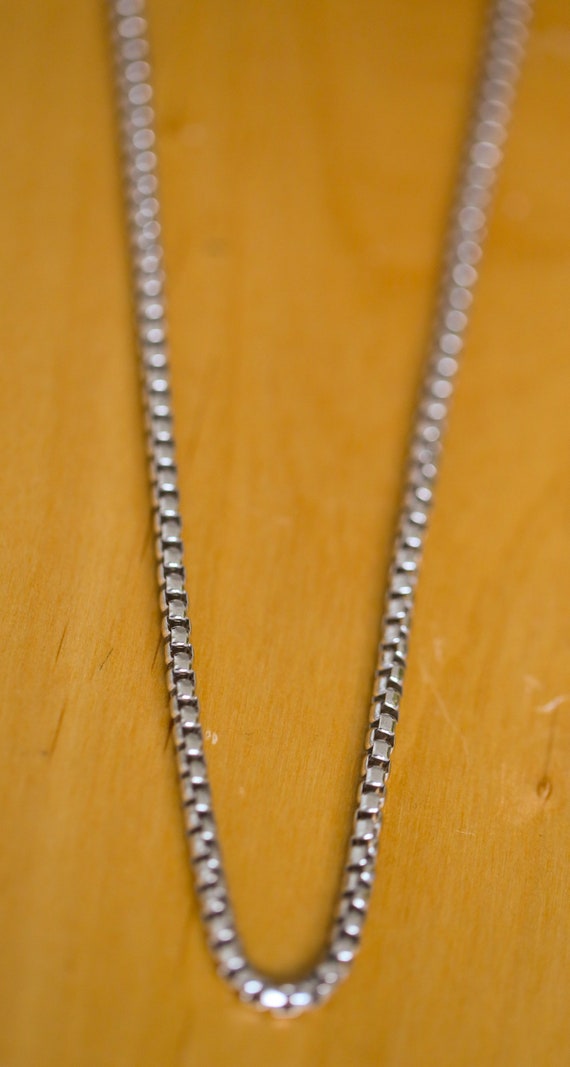 Big Rounded Box Silver Chain Solid Durable Handmade Silver | Etsy