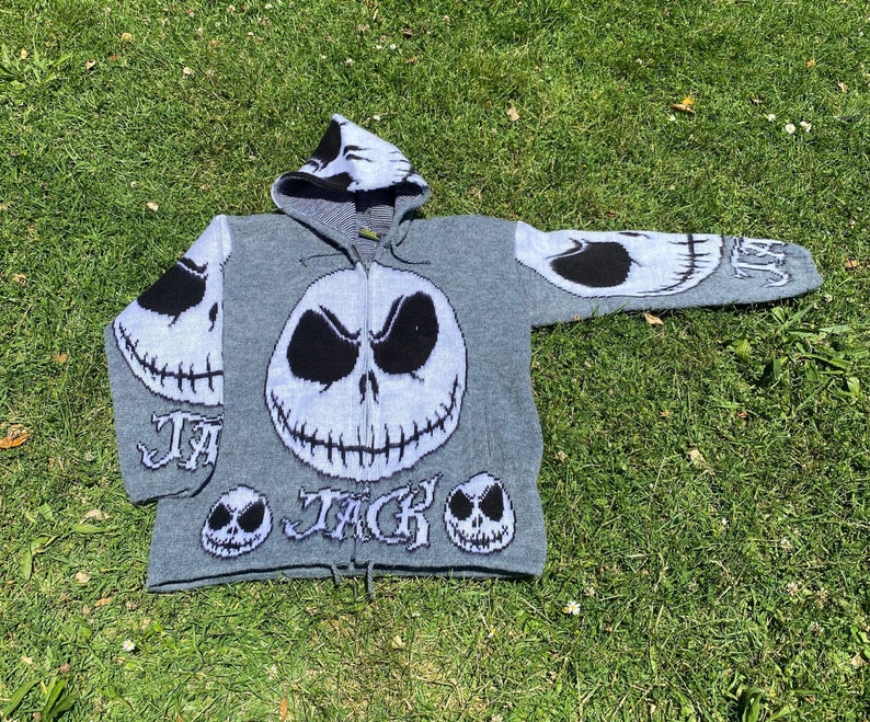 Jack Skellington Jacket Unisex Zip Up Alpaca Native Jacket. - Etsy