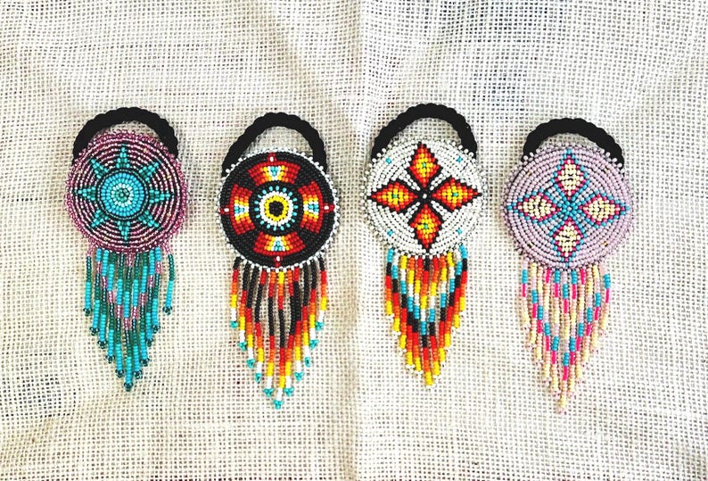 Handmade Hair Tie, Beaded Hair Tie, Hair Accessories, Indian Fashion ...