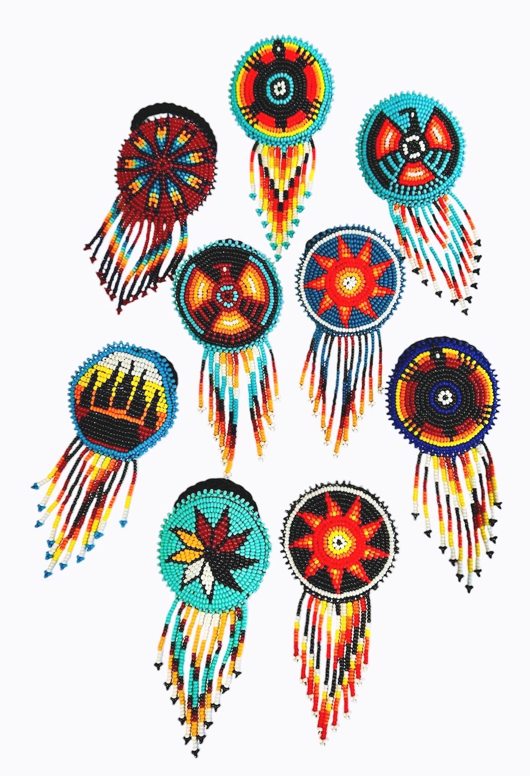 Beaded Hair Tie, Handmade Hair Tie, Native Fashion, Southwestern ...