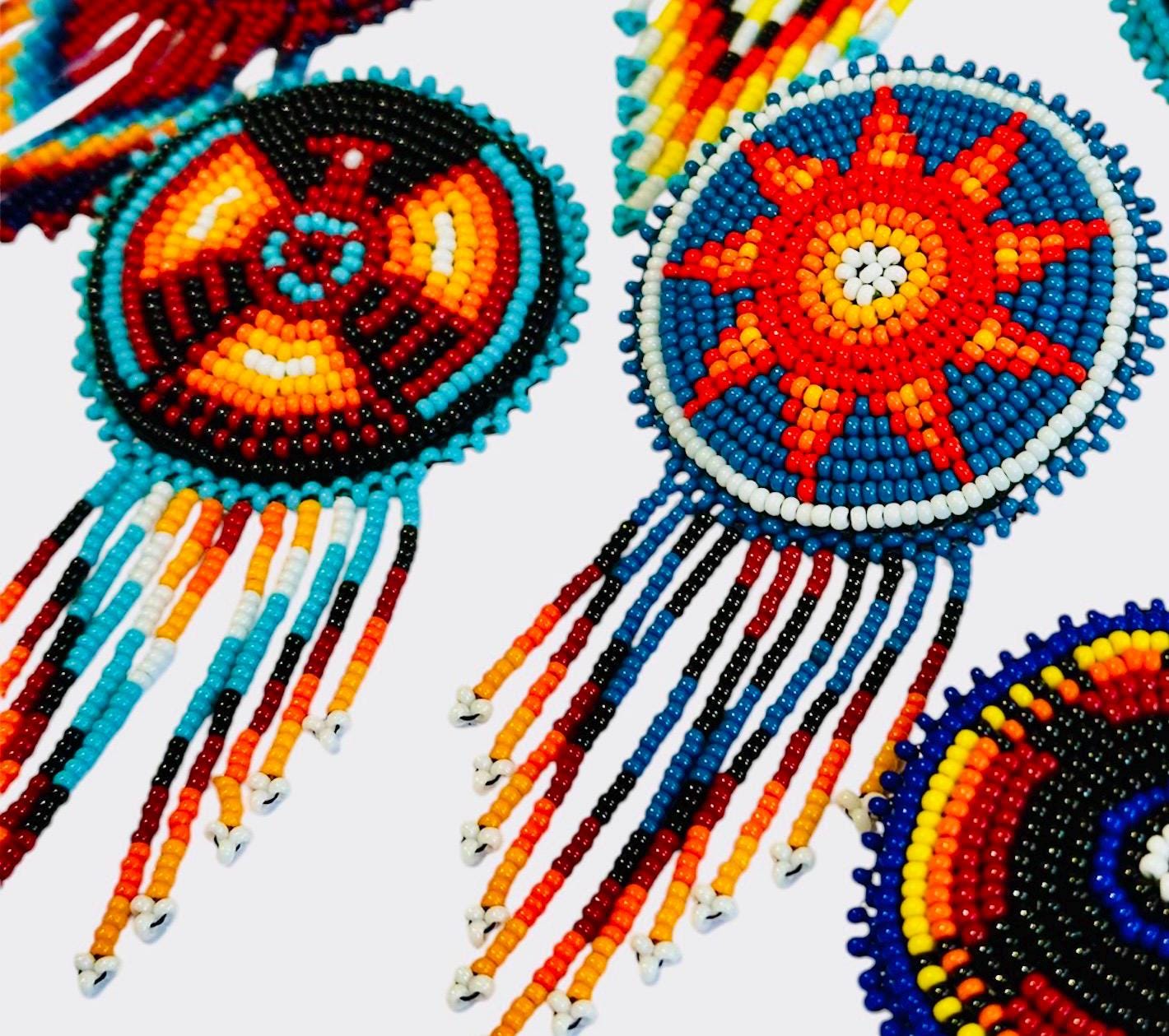 Beaded Hair Tie, Handmade Hair Tie, Native Fashion, Southwestern ...