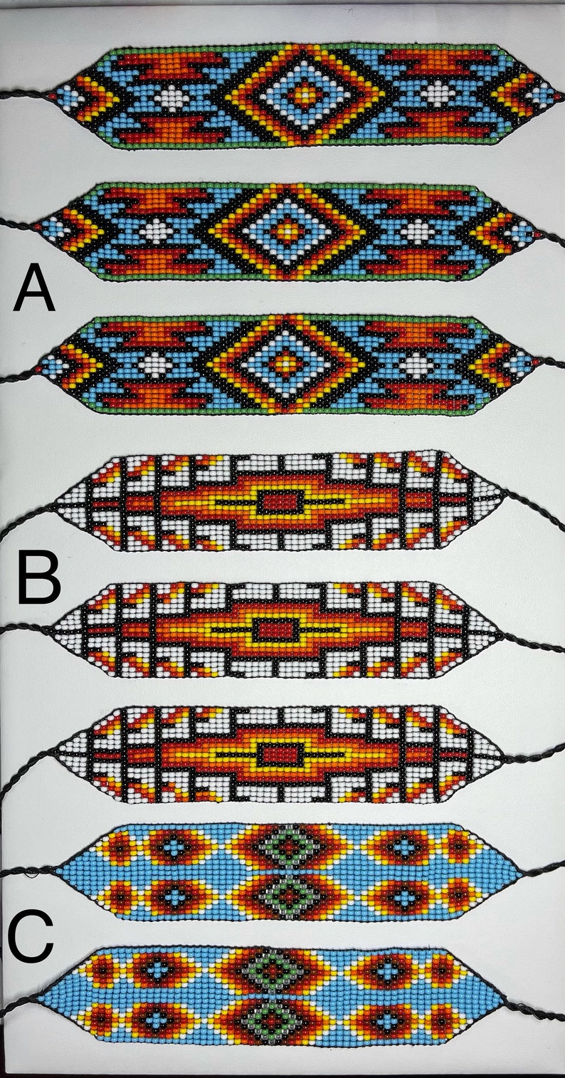 Handmade Unisex Beaded Bracelet, Native American Inspired Multi-colored ...