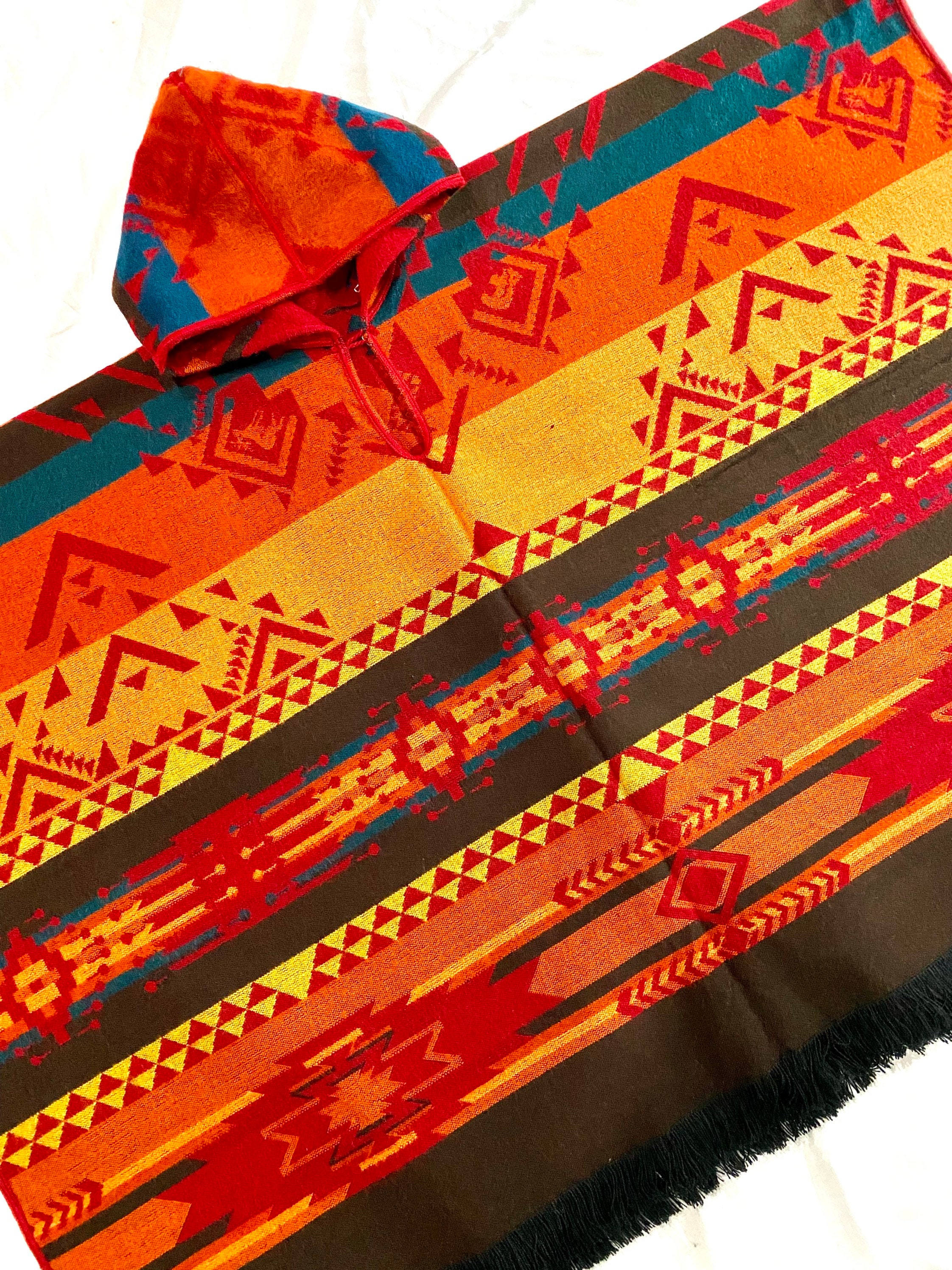 Red Poncho Handmade Alpaca Wool Poncho Reversilble Poncho - Etsy