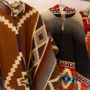 Handmade Alpaca Poncho, Reversible Poncho, Geometric Design Poncho ...