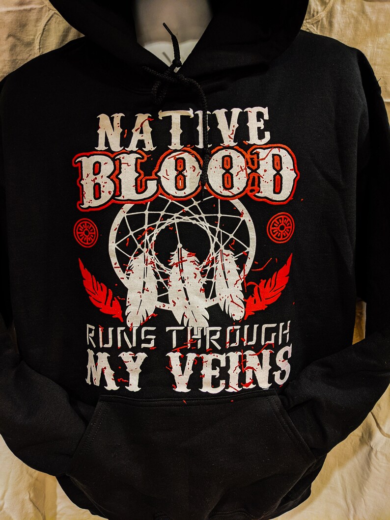 Native Blood Hoodie Unisex Black Hoodie Native Blood - Etsy
