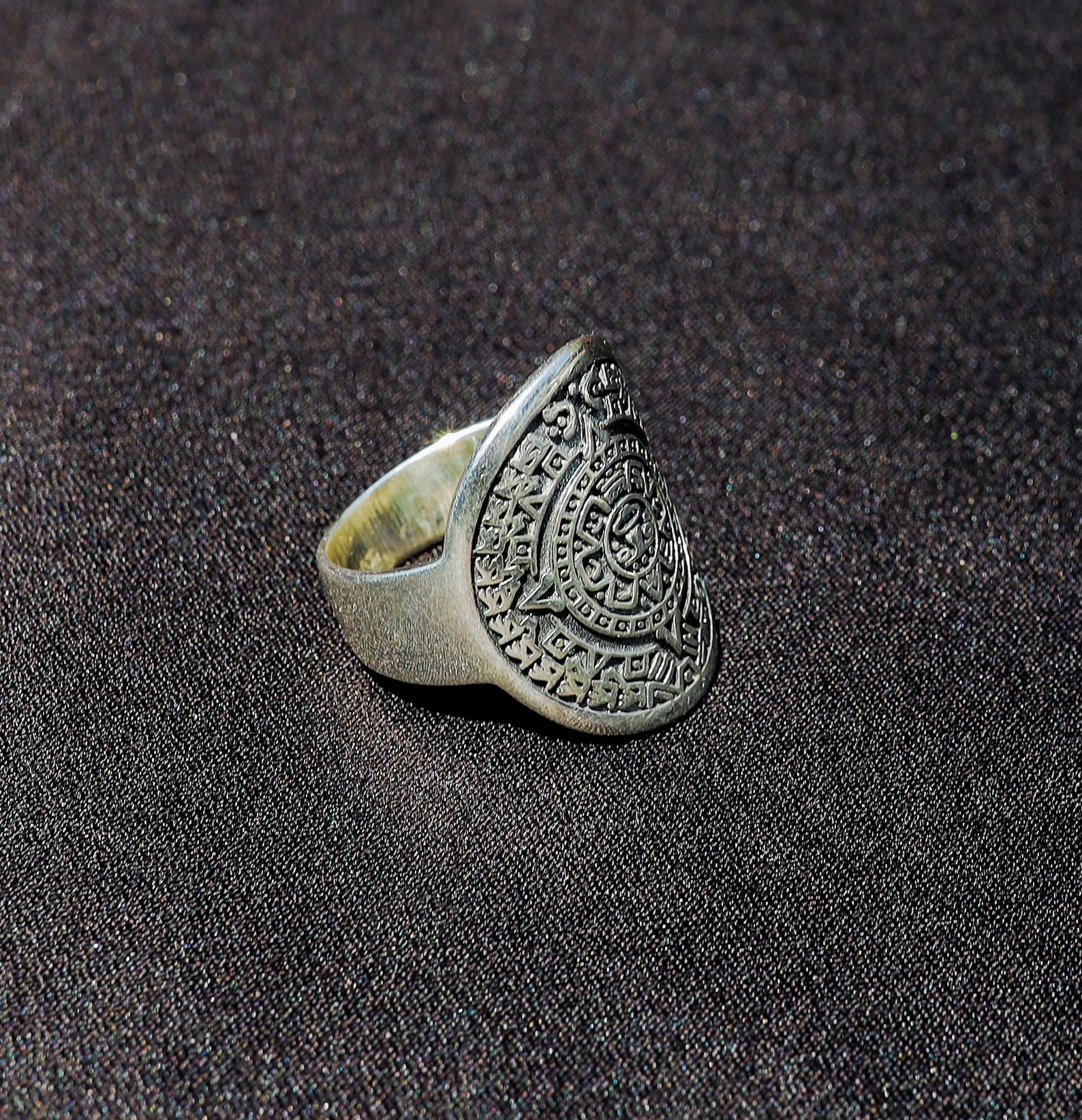 Big Aztec Calendar Ring Handmade Aztec Calendar Solid Silver - Etsy