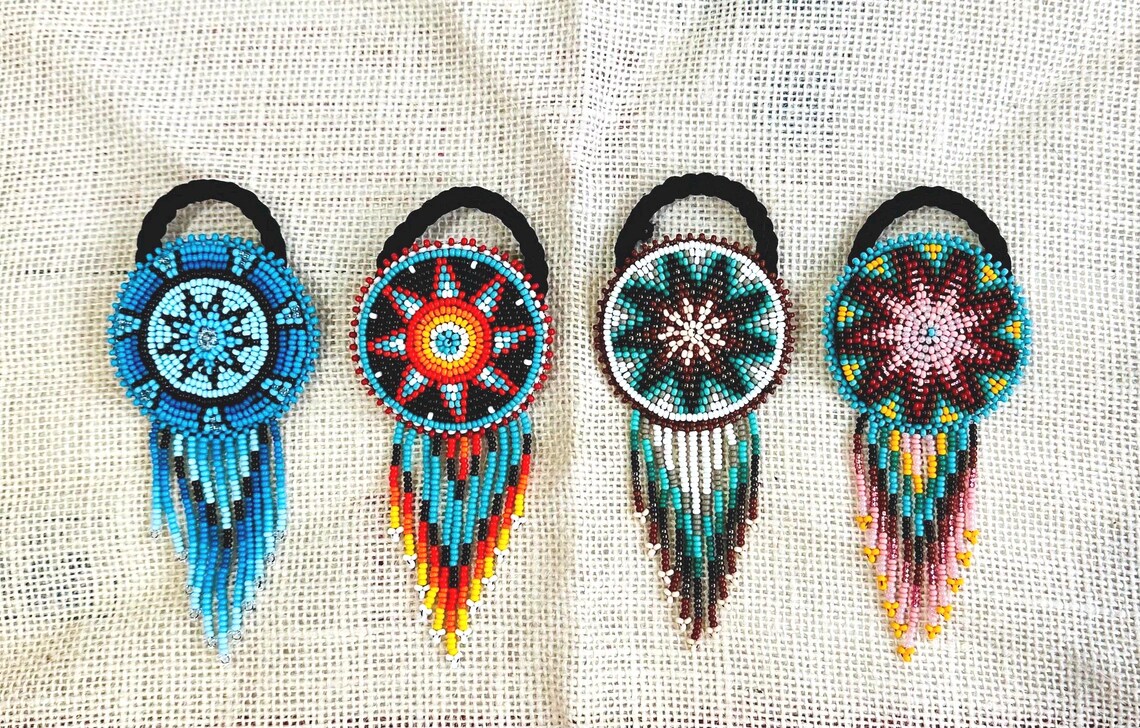 Handmade Hair Tie, Beaded Hair Tie, Hair Accessories, Indian Fashion ...
