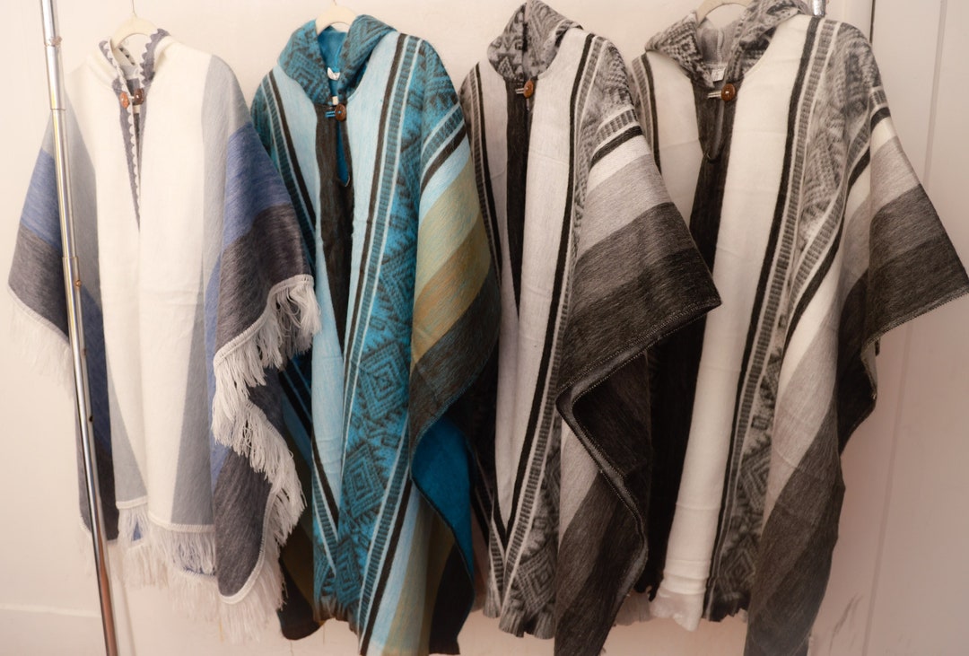 Baby Alpaca Poncho, Handmade Native Wool Poncho, Alpaca Gaban ...