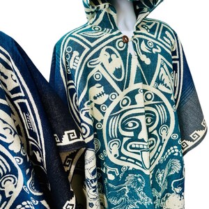 Mayan Calendar Poncho, Unisex Poncho, Handmade Poncho, Alpaca Wool ...