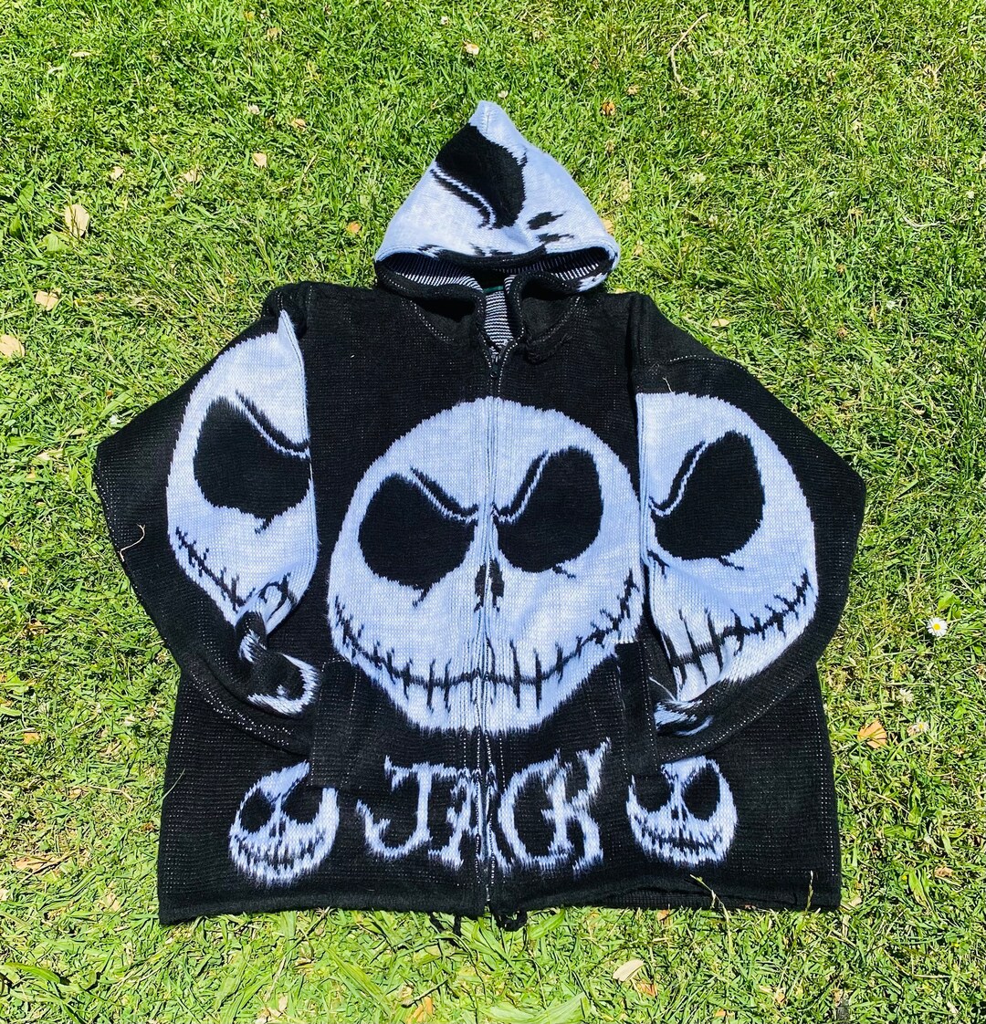 Jack Skellington Jacket, Unisex Zip Up, Alpaca Native Jacket ...