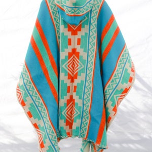 100 % Wool Western Poncho, Thick Heavy Duty Poncho, Native Tribal ...