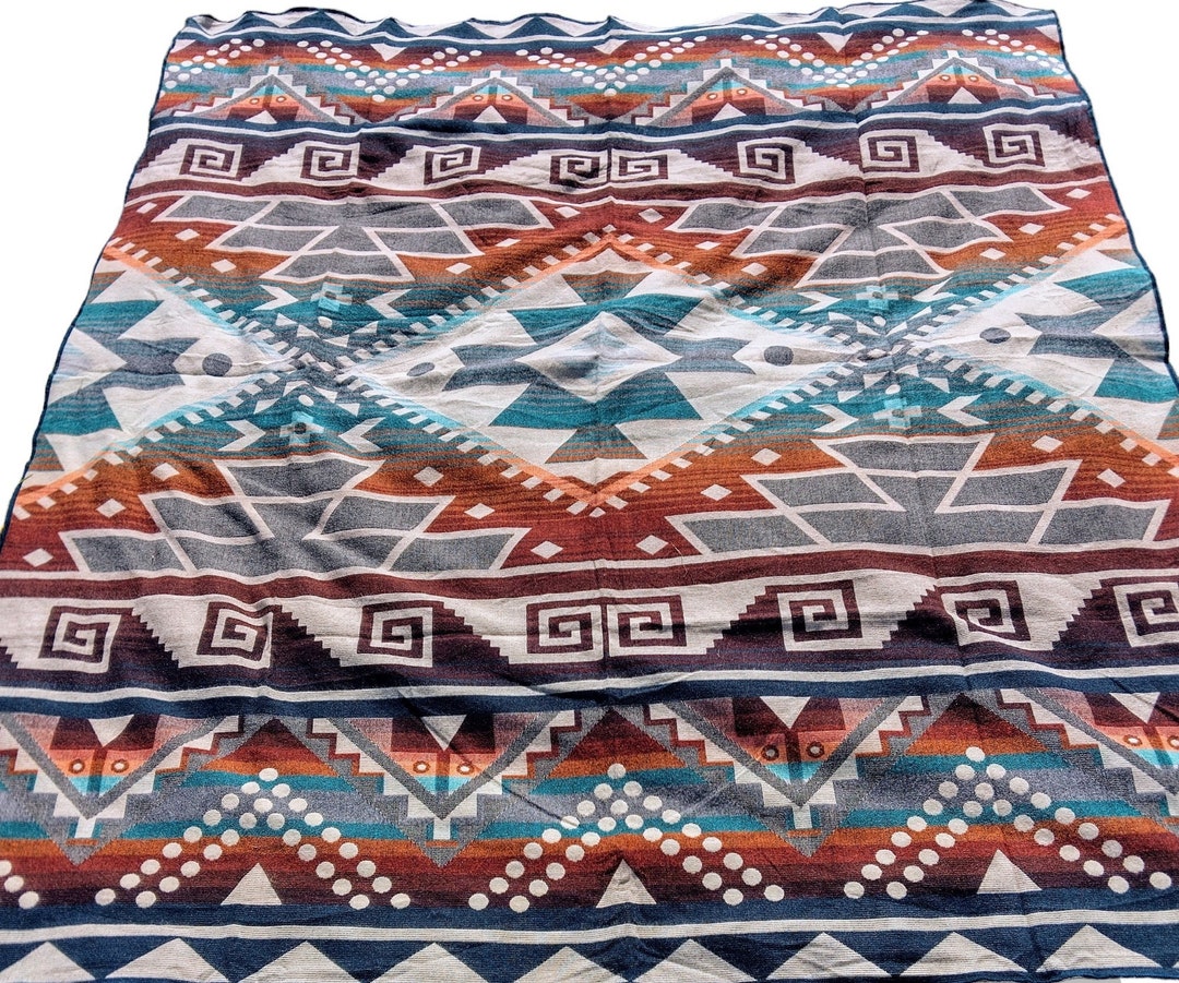 Alpaca Blanket, Native Blanket, Geometric Design Blanket, Tribal Design ...
