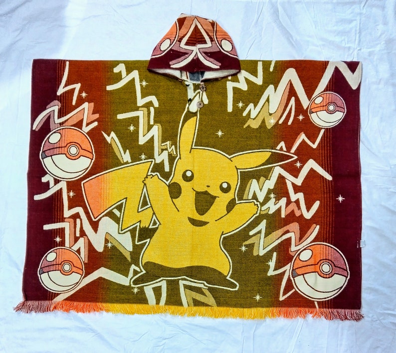 Pokemon Poncho, Alpaca Wool Poncho, Unisex Pokemon Poncho, Pikachu ...