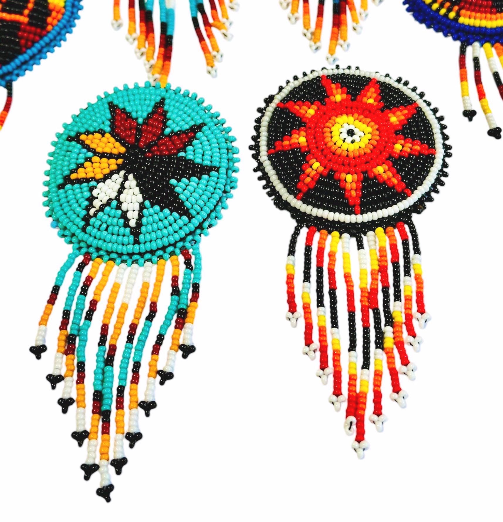 Beaded Hair Tie, Handmade Hair Tie, Native Fashion, Southwestern ...