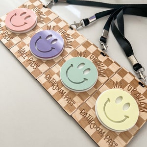 Personalized Lanyard for Teachers, Bathroom Passes, Custom Hall Passes ...