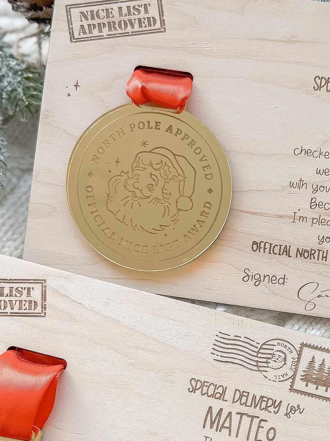 Good List Award, Personalized Good List Medal, Christmas Keepsake ...