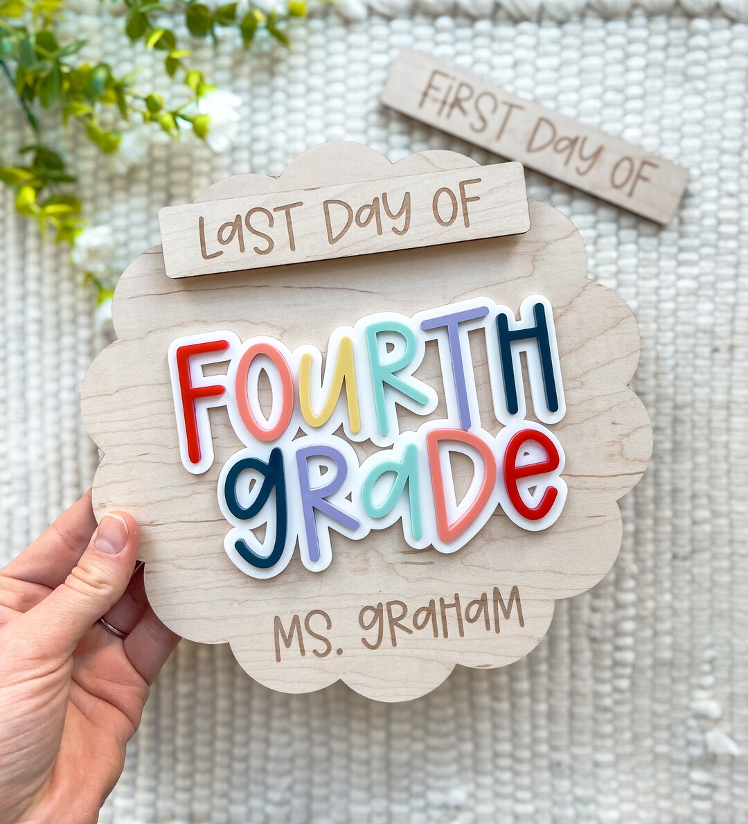 Personalized First Day of School Signs, Teacher Photo Props, Classroom ...