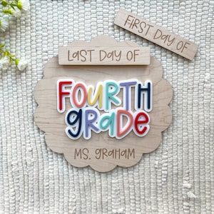 Personalized First Day of School Signs, Teacher Photo Props, Classroom ...
