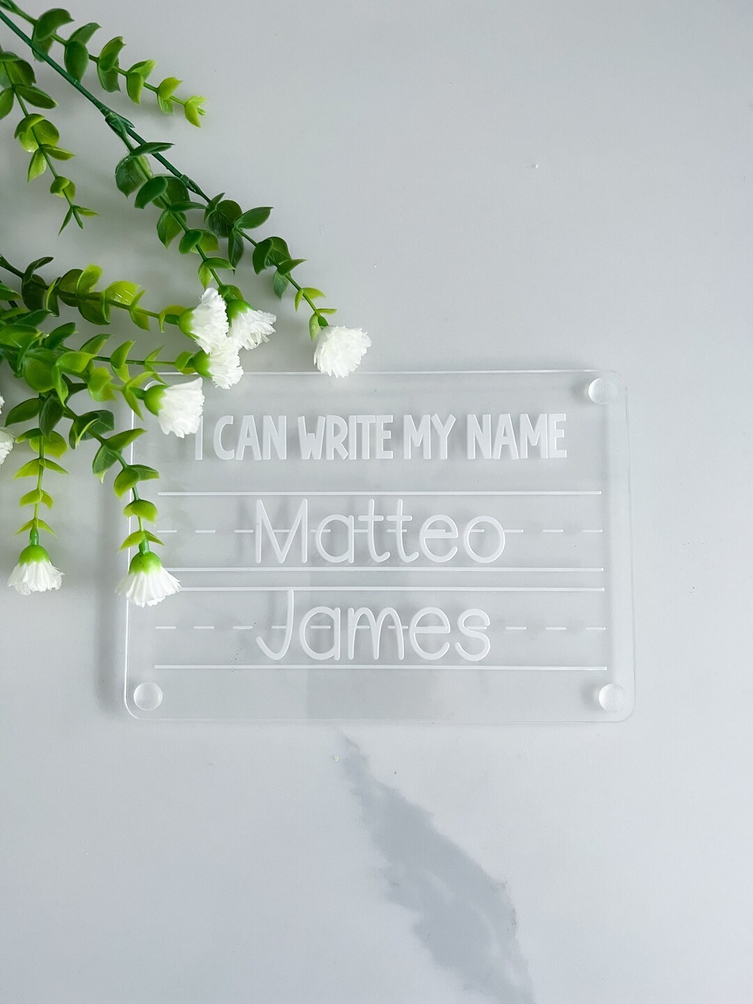 Personalized Name Tracing Board, Custom Gift for Kids, Acrylic Name ...