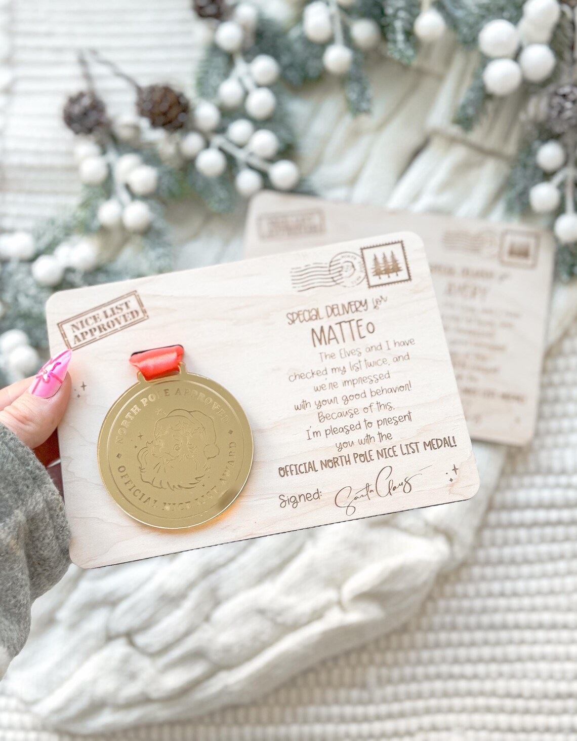 Good List Award, Personalized Good List Medal, Christmas Keepsake ...