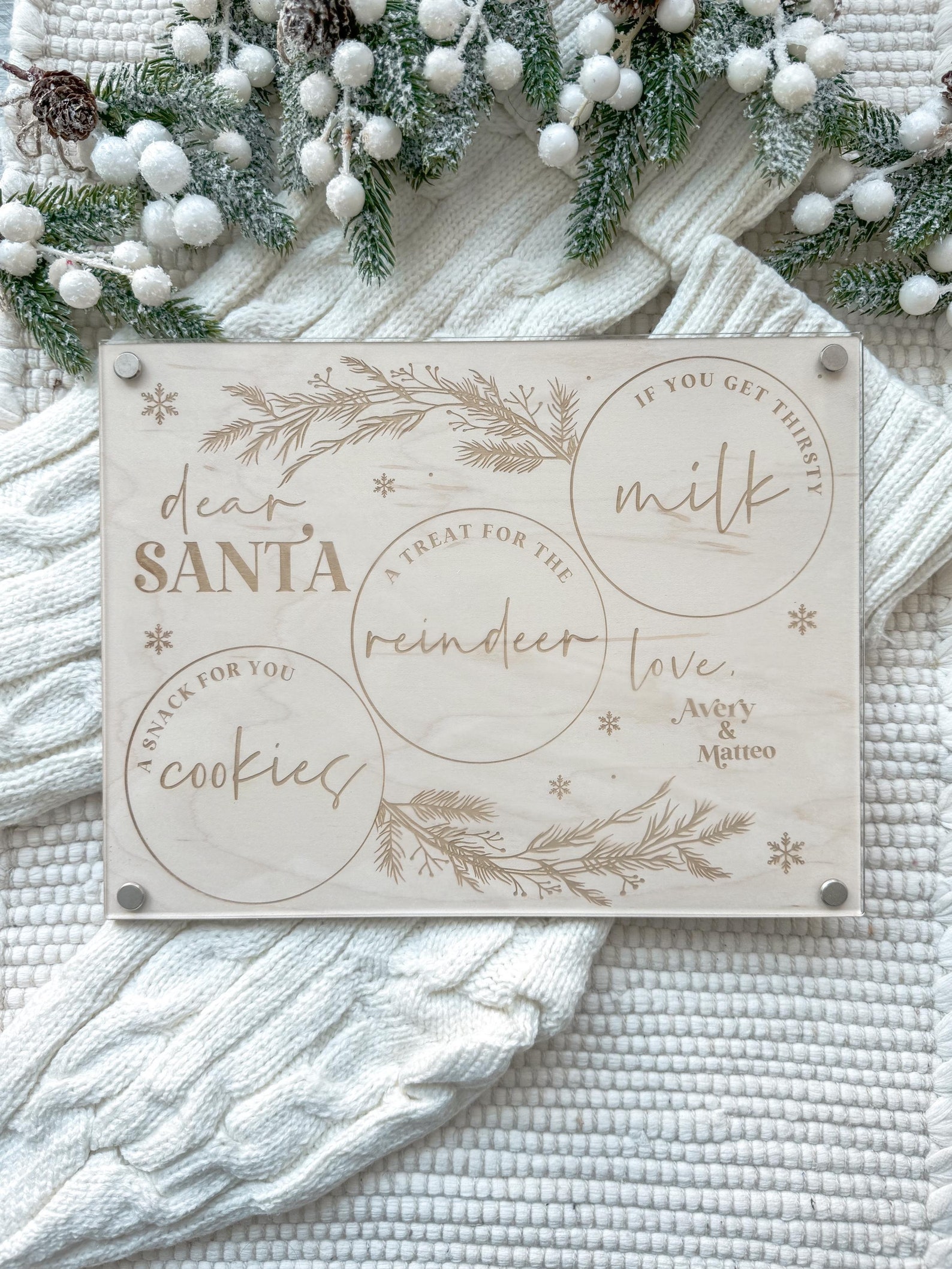 Personalized Santa Tray, Dear Santa Tray, Christmas Eve Tradition ...