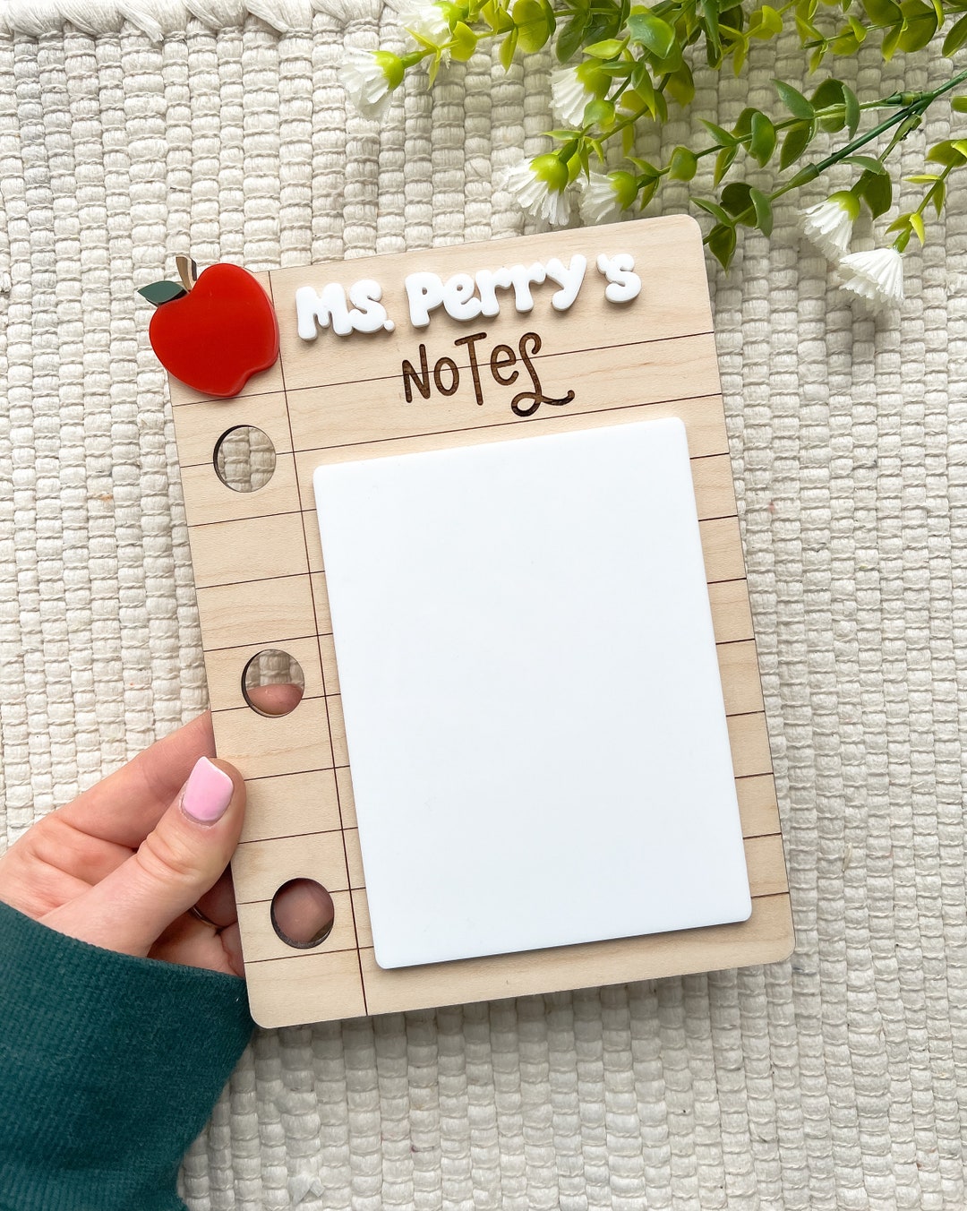 Personalized Teacher Notepad, Dry Erase Notepad, Custom Teacher Gift ...