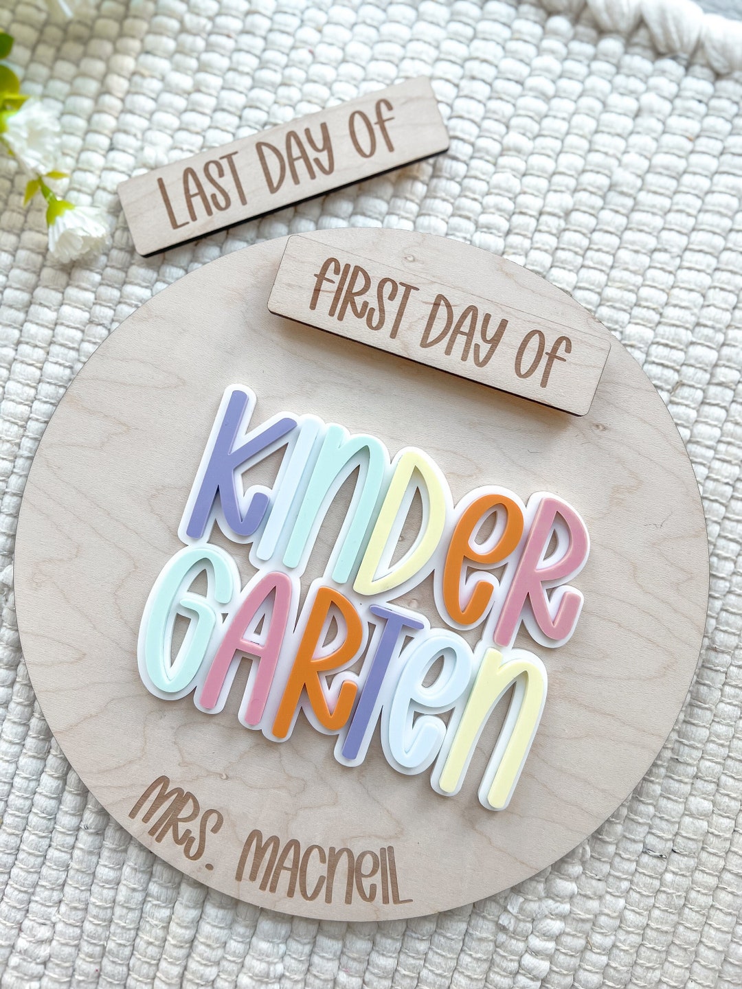 Personalized First Day of School Signs, Teacher Photo Props, Classroom ...