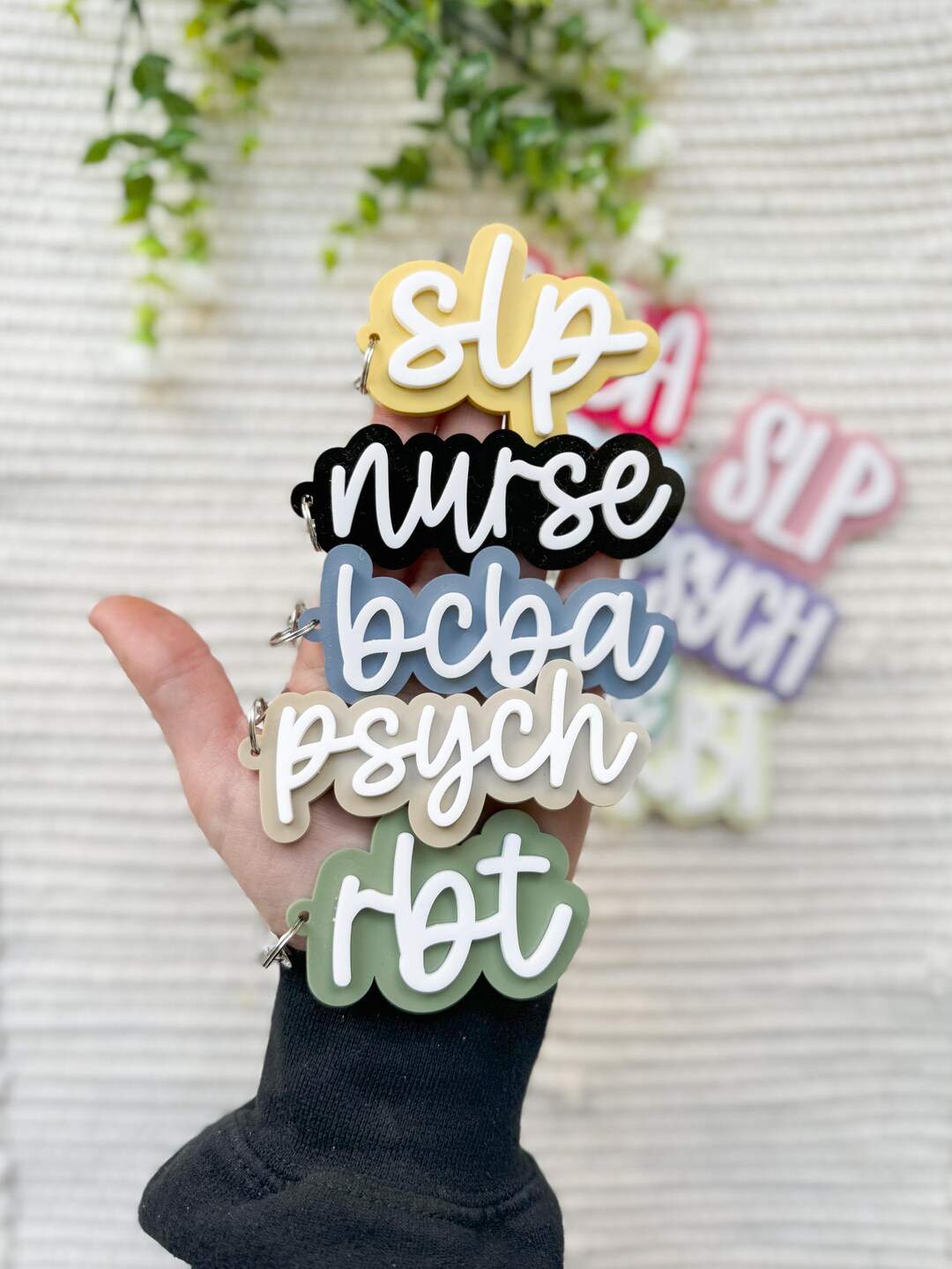 Job Title Keychain, Acrylic Keychains, Gifts for SLP, Teacher Gifts ...