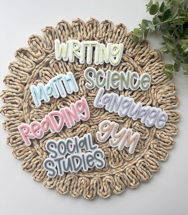 Classroom Subject Magnets, Custom Whiteboard Magnets,daily Schedule ...