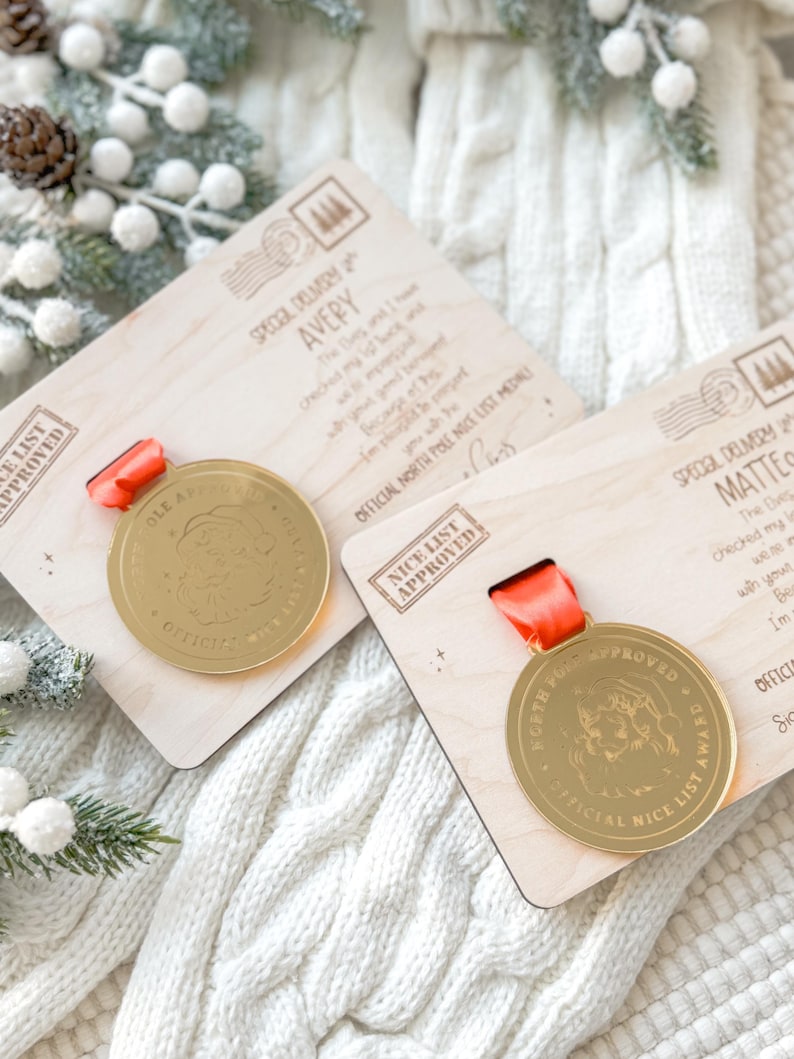 Good List Award, Personalized Good List Medal, Christmas Keepsake ...