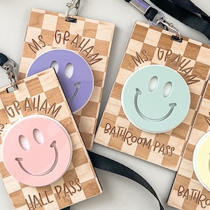 Personalized Lanyard for Teachers, Bathroom Passes, Custom Hall Passes ...