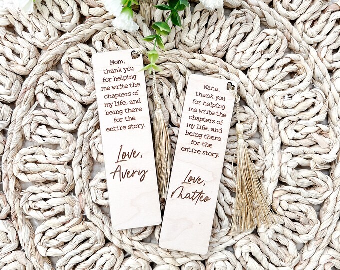 Custom Birth Flower Bookmark, Custom Mom Bookmark, Custom Grandma ...