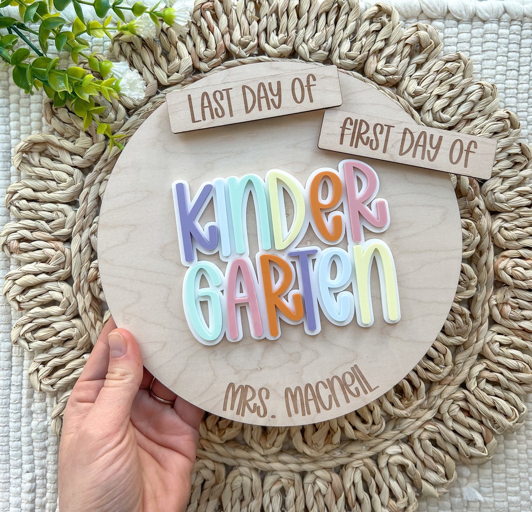 Personalized First Day of School Signs, Teacher Photo Props, Classroom ...