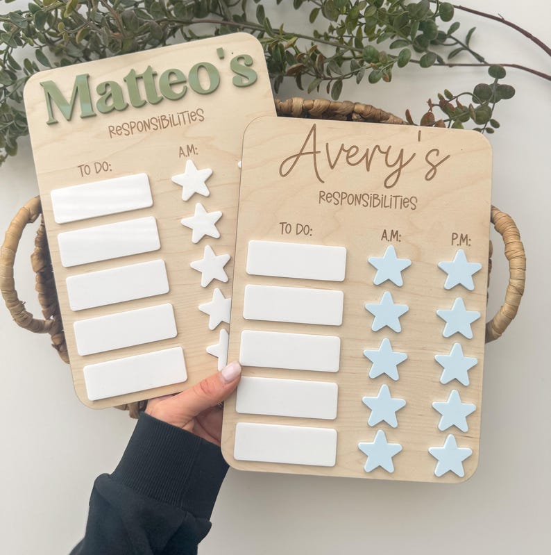 Personalized Chore Chart for Kids, Custom Reward Chart, Kid’s Magnetic ...