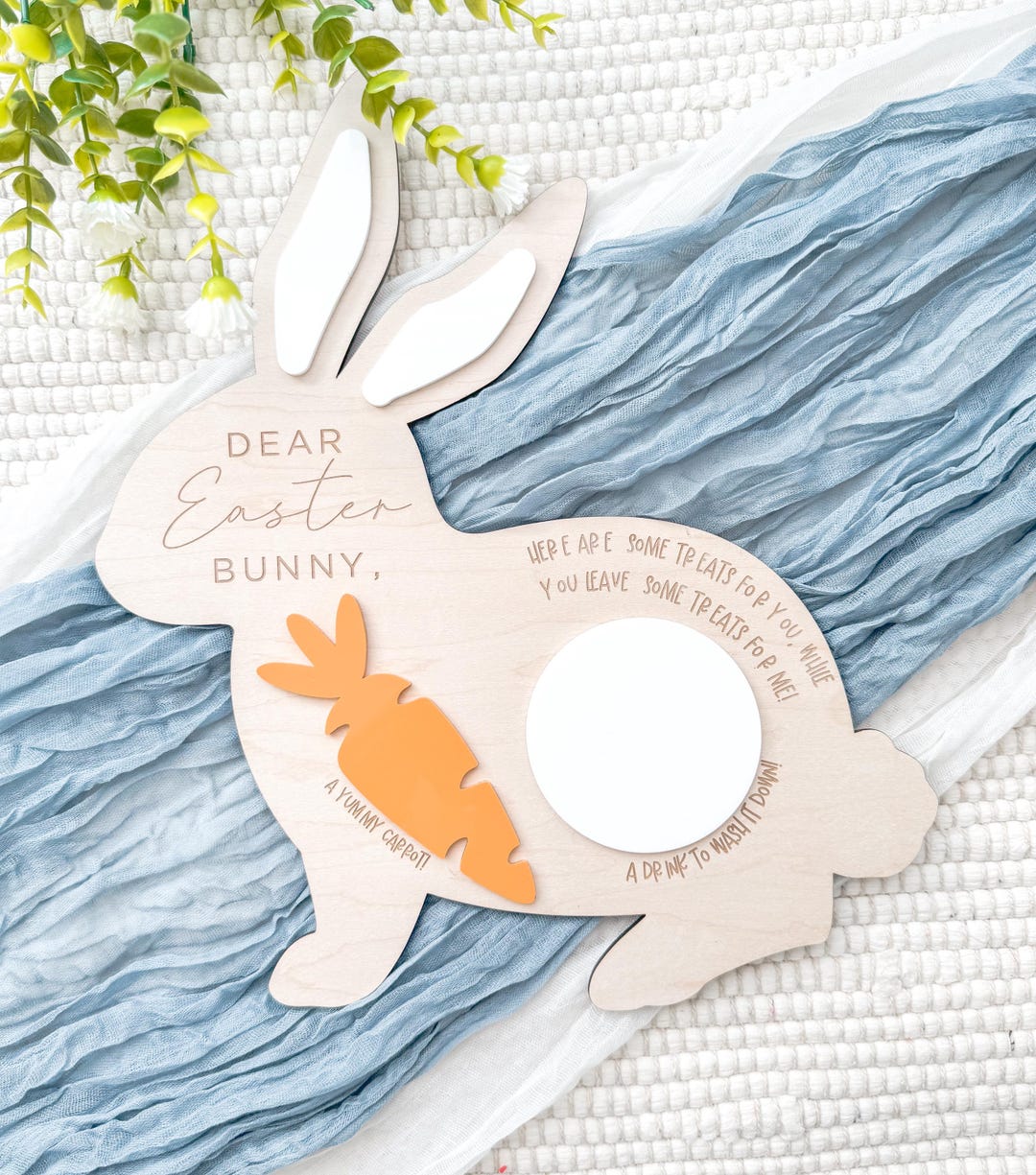 Easter Bunny Board, Cute Easter Keepsake, Easter Bunny Bait, Easter ...