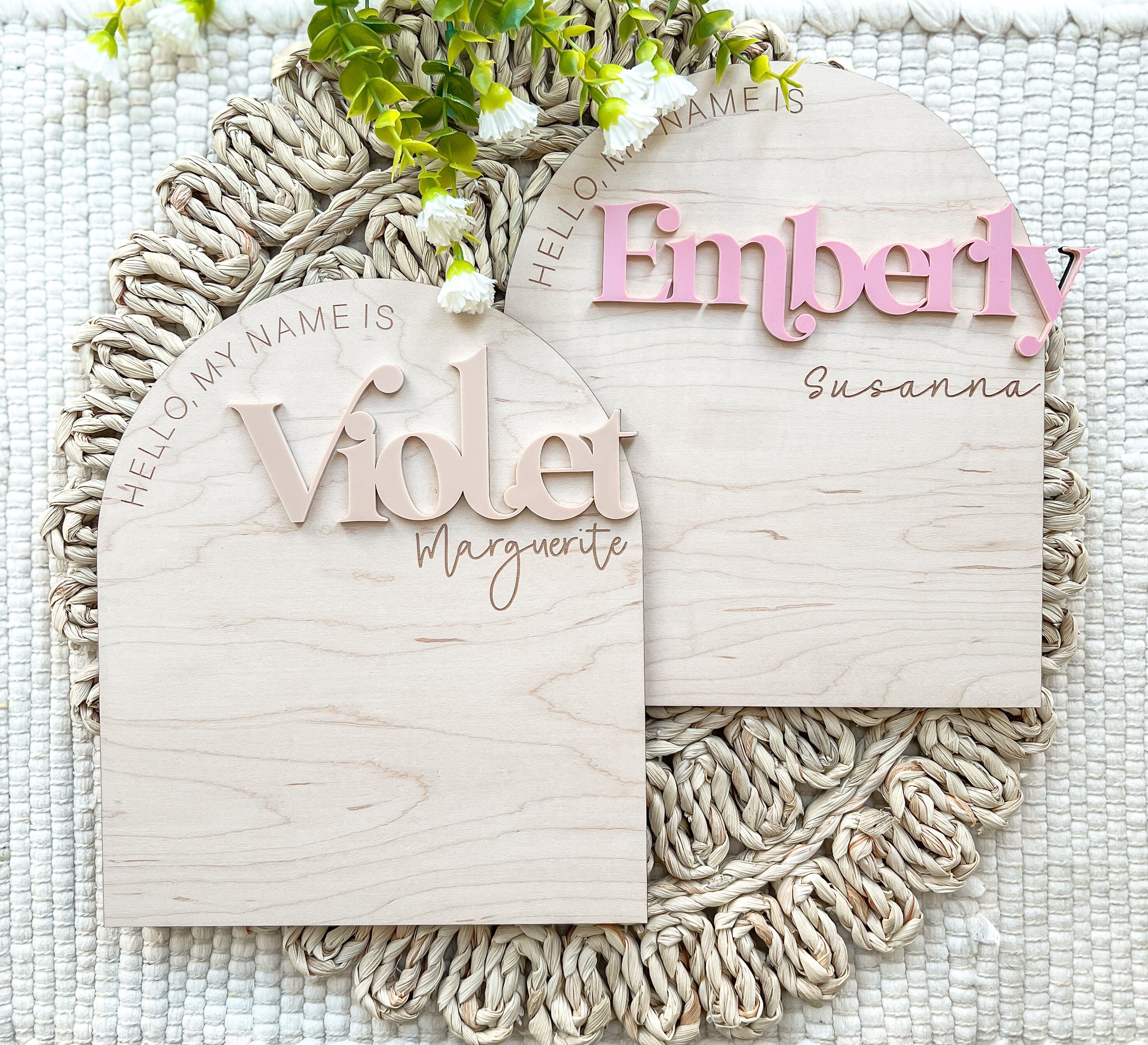 Newborn Name Sign, Custom Name Announcement, Hospital Name Sign ...