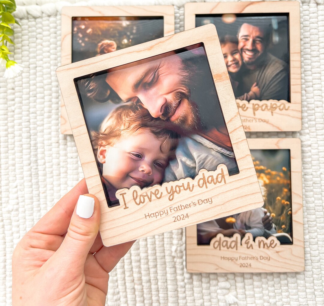 Personalized Fridge Magnet, Custom Photo Frame, Father’s Day Frame ...